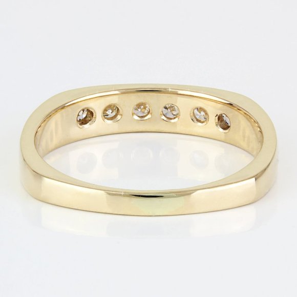 Jewelry | 14k Yellow Gold European Shank Diamond Wedding Ring By ...